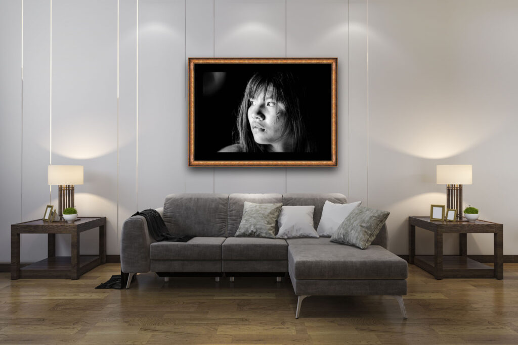 Waura Girl I, Xingu River, Amazonia – Dekorativní fotografie