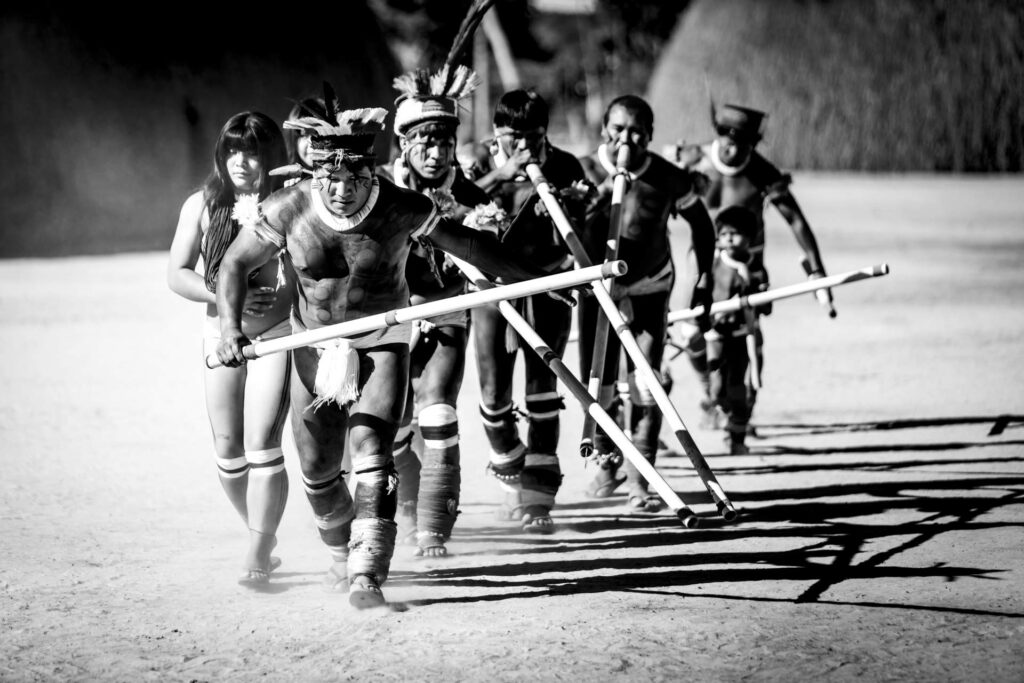 Waura Tribe, Xingu River, Amazonia – Dekorativní fotografie